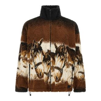 Maison Margiela Reiter-Grafik-Sweatshirt - - Sweatshirts & Hoodies - Herren - Braun - L