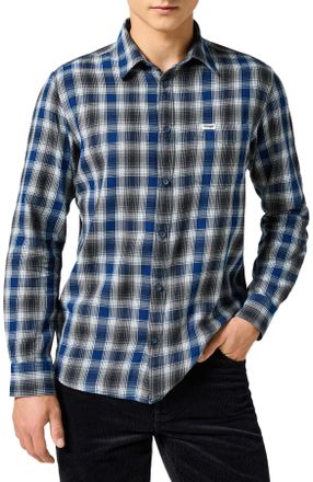 Wrangler 1 Pkt Indigo Shirt Hemd f&uuml;r Herren