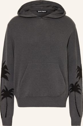 Palm Angels Strick-Hoodie grau