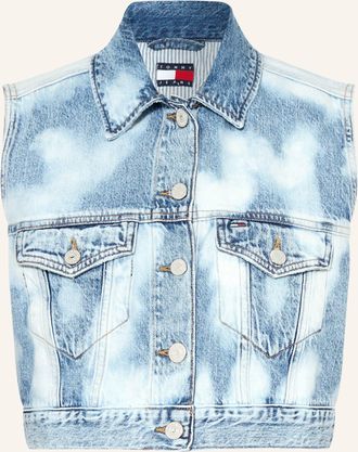 Tommy Jeans Cropped-Jeansweste blau