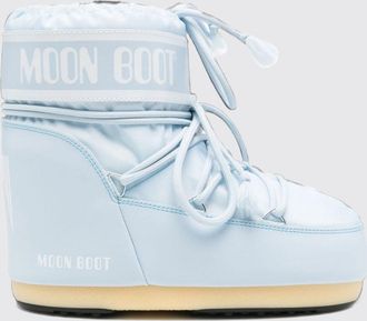 Moon Boot Niedrige Nylon-Schneestiefel mit Logo und verstellbaren Schn&uuml;rsenkeln