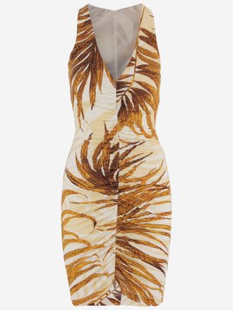 Just Cavalli Robe en viscose stretch avec imprim&eacute;