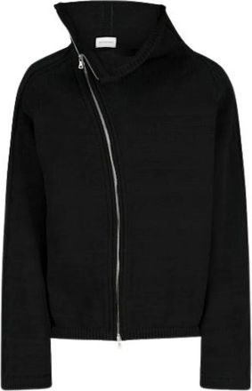 Dries Van Noten Homme, Sweatshirts et sweats à capuche, Noir, Taille: L Gilet noir à fermeture éclair
