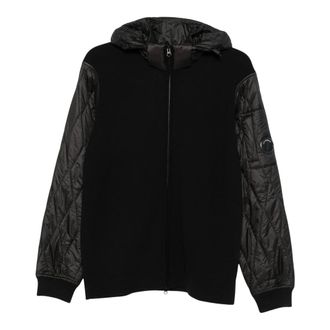 C.P. Company Merino Wool Mixed Quilted Goggle Jacket - - Sweatshirts & Hoodies - Herren - Schwarzk - XL