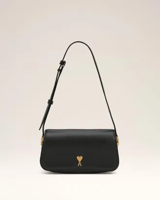 Ami Ami Paris - Sac port&eacute; &eacute;paule Paris Paris noir en cuir de vachette Noir - TU - Unisex