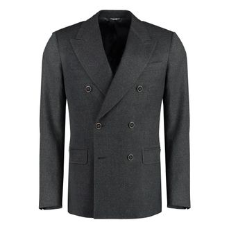 Dolce & Gabbana Doppelreihiger Wollblazer - - Jackets - Herren - Grau - L