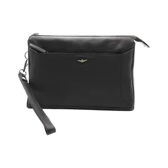 Aeronautica Homme, Sacs, Brun, Taille: ONE Size Pochette en cuir