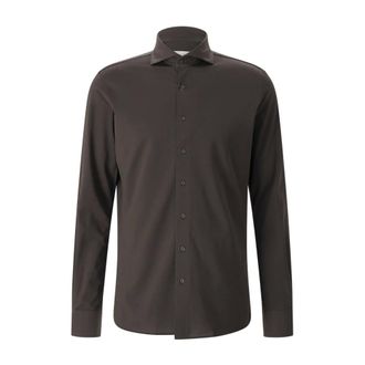 Profuomo Homme, Chemises, Brun, Taille: 3XL Chemise Tricot&eacute;e Japonaise