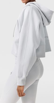 Stella McCartney Logo Cropped Hoodie, Woman, Grey, Size: XL