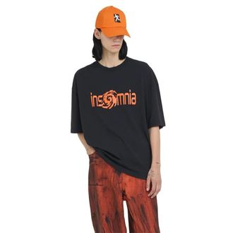 &Eacute;tudes Studio Homme, Tops, Noir, Taille: 2XL T-shirt Noir avec Logo Insomnia