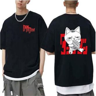 DianShao T-shirt Anime Dandadan - Turbo Granny Manga avec Momo Ayase & Ocarun - Haut &agrave; manches courtes unisexe pour fans et cosplay, Noir20., M