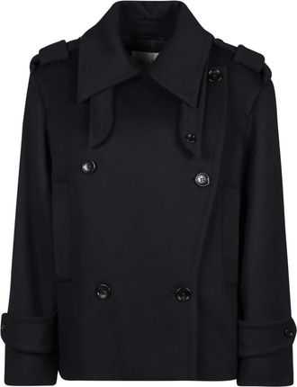 Max Mara Femme, Manteaux, Bleu, Taille: 36 FR Manteau Court Ultramarine &Eacute;l&eacute;gant