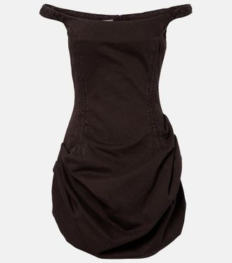 Magda Butrym Off-Shoulder-Minikleid aus Denim