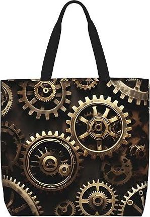 Generic Engrenages Steampunk Cool Sac Fourre-Tout D&eacute;contract&eacute; Tote Bag L&eacute;ger Sac A Main Femmes Pour Quotidienne Universit&eacute; Voyage