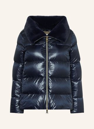 Herno Herno Daunenjacke Mit Kunstfell blau