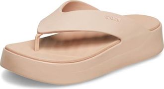 Crocs Femme Getaway Platform Patent Flip Tongs, Pink Caramel, 34/35 EU