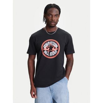 Converse T-Shirt Neon Sign All Star Patch 10027722-A01 Schwarz Regular Fit