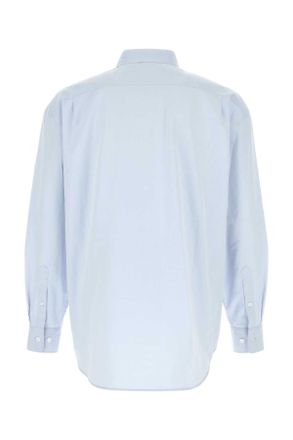 The Row Mens Powder Blue Poplin Granada Shirt Lightskyblue Exterior: Cotton Camicie