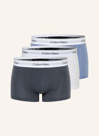 Calvin Klein 3er-Pack Boxershorts Icon Cotton Stretch Low Rise blau