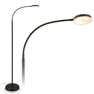 Briloner Lampadaire tactile, &agrave; intensit&eacute; variable, orientable, fonction m&eacute;moire,lampadaire sur pied salon, lampe sur pied, lampadaire salon, 125,5 x 21 x 45 cm