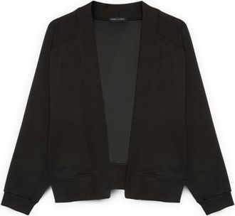 Fiorella Rubino Femme, Vestes, Noir, Taille: 46 FR SweaT-shirt Ouvert Scuba