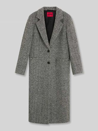 HUGO BOSS Relaxed Fit Mantel aus Woll-Mix Modell Mojeni