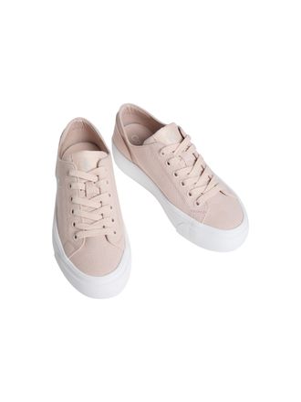 Calvin Klein Jeans Plateausneaker CALVIN KLEIN JEANS VULC FLATFORM LOW CV MG, Damen, Gr. 39, rose, Textil, unifarben, Schuhe Plateausneaker, Schn&uuml;rschuh, Freizeitschuh, 