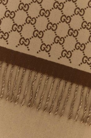 Gucci Womens Embroidered Wool Scarf 9865 Fabric Sciarpe E Foulard Scarfs