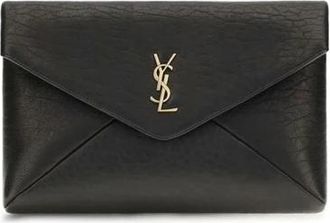 Saint Laurent Monogram Envelope Clutch - - Bags - Damen - Schwarzk - ONE SIZE