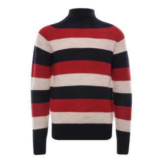 Nigel Cabourn Homme, Pulls, Multicolore, Taille: 2XL Striped Seamless Rollneck Knit