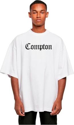Mister Tee Mt10157-compton Huge Tee T-Shirt, Blanc, M Grande Taille Hommes