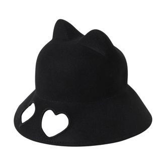 Vivetta Katzenohr Ausgeschnittener Hut Rosa - - Accessories - Damen - Schwarzk - S