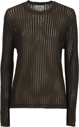 Loulou Studio Femme, Pulls, Brun, Taille: 40 FR Pull en Viscose &agrave; Col Rond