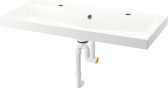 IKEA BACKSJÖN Waschbecken mit Siphon