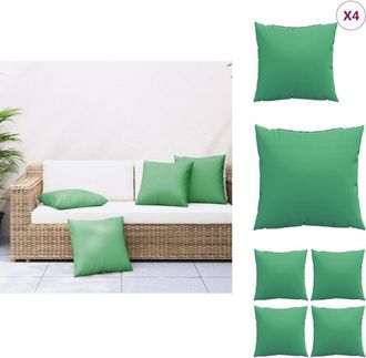 vidaXL Vidaxl - Coussins de canap&eacute; lot de 4 vert 60x60 cm tissu - Coussin De Canap&eacute; - Coussins De Canap&eacute; - Coussin - Coussin De Chaise