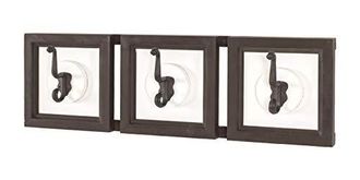 Haku Möbel patère Murale Marron, Blanc, Bois Massif, métal - Dim.: L 58 cm x H 18 cm x P 9 cm, Style: Industrial