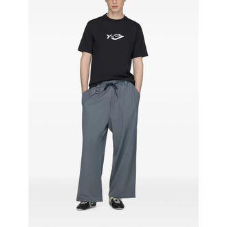 adidas Logo-Print Cotton T-Shirt - Black