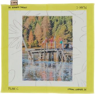 Plan C Plan C, Femme, Accessoires, Multicolore, Taille: ONE Size Foulard Imprim&eacute; en Coton