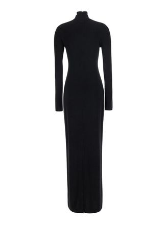 Norma Kamali Womens Long Dress Black Polyester