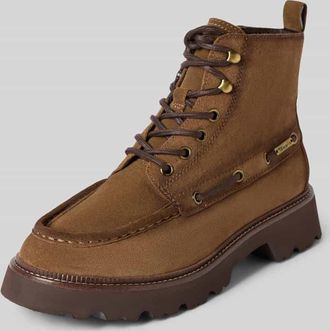 Tamaris Schn&uuml;rstiefel aus Rindnappa mit Profilsohle