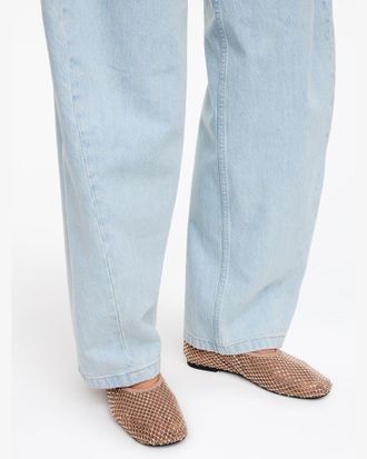 Arket Ballerinas Aus Mesh Mit Verzierung -Beige