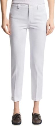 Fay Femme, Pantalons, Blanc, Taille: W32 Cropped Pantalons