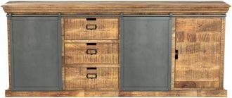 Rendez-Vous D&eacute;co Rendez-vous D&eacute;co - Grand buffet en bois et m&eacute;tal 3 portes 3 tiroirs - tabuk