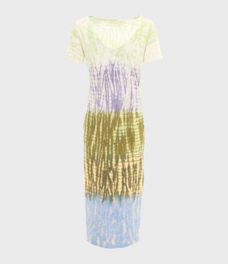 Raquel Allegra Robe Mi-Longue Fleur Multicolore