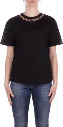 John Richmond Femme, Tops, Noir, Taille: 42 FR Back Logo T-shirt