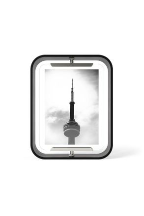 Umbra Bilderrahmen, Schwarz, Holz, Metall, Glas, Buche, Pappel, rechteckig, 19x24x5 cm, Gr&uuml;ner Punkt, Passepartout, Bilder und Zubeh&ouml;r, Bilderrahmen, Bilder