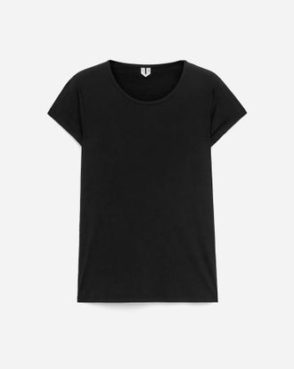 Arket T-Shirt Aus Mikrofaser -Schwarz