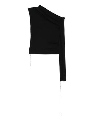 Andrea Ya'aqov haut à manches asymétriques - Noir