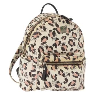 MCM Pre-owned PVC Leder Rucksack - - Pre-owned - Damen - Beige - ONE SIZE