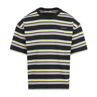 Marni Gestreiftes T-Shirt aus Baumwolle - - Tops - Herren - Mehrfarbig - M